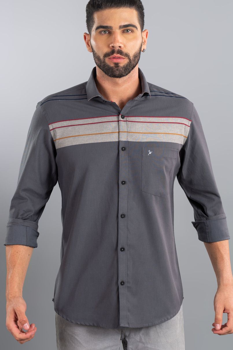 Cross Panel Shirts – Blue Island